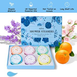 Oziva Aromatherapy Shower Steamers - Nighttime Shower Tablets, Shower Bombs - Easter Basket Stuffers Gifts for Women and Men - Self Care and Relaxation Stress Relief