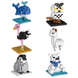 FUN LITTLE TOYS Mini Animals Building Blocks Sets for Goodie Bags, Prizes, Birthday Gifts, Party Favors for Kids 12 Boxes