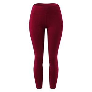 HSSDH Women High Wasited Leggings with Pockets Tummy Control Workout Yoga Pants #aal221214- *990-stocking Stuffers for Adults