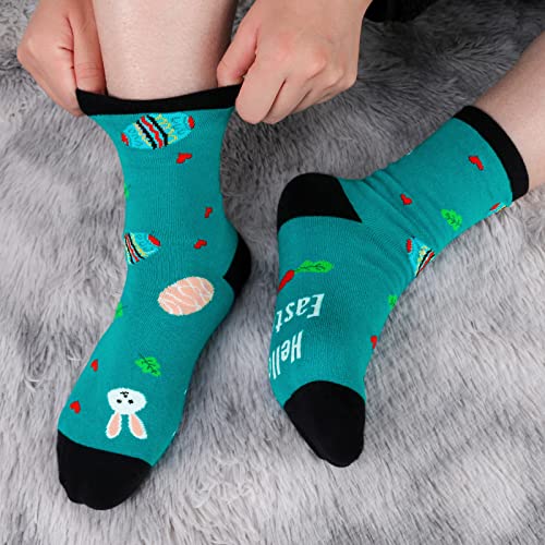 Easter Basket Stuffers for Teens, Easter Day Socks for Women, Unisex Novelty Funny Socks Holiday Socks for Girls