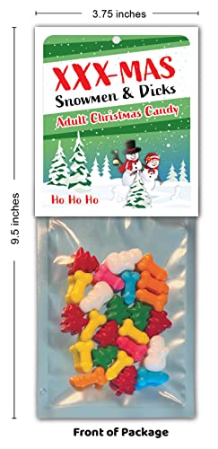 3 Pack - Snowman Christmas Weener Candy - Adult Funny Holiday Party Favor Penis Stocking Stuffer