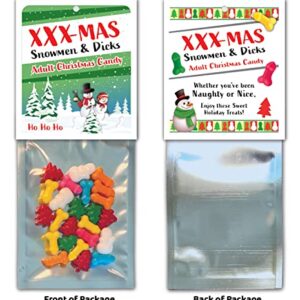 3 Pack - Snowman Christmas Weener Candy - Adult Funny Holiday Party Favor Penis Stocking Stuffer