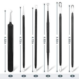 Blackhead Remover Pimple Popper Tool Kit - (6 Piece Kit) - Professional Stainless Pimples Comedone Extractor Removal Tool