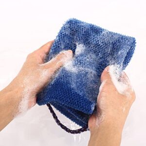 3 PCS African Exfoliating Net,African Net Sponge,Exfoliating Body Scrubber Back Scrubber for Shower,Exfoliating Washcloth African Net Bath Sponge Exfoliating Net for Men Women Daily Shower Bathing