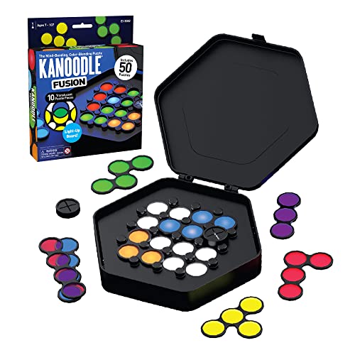 Educational Insights Kanoodle Fusion Light-Up Puzzle Game for Kids, Teens, & Adults, Brain Teaser Puzzle Game Featuring 50 Challenges, Stocking Stuffers, Ages 7+