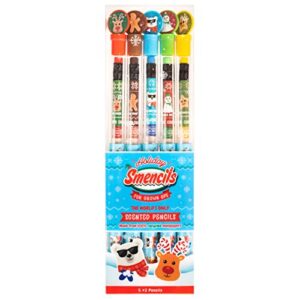 holiday smencils for grown ups – hb #2 scented fun pencils, 5 count – stocking stuffer, white elephant gifts for adults, office supplies, party favors