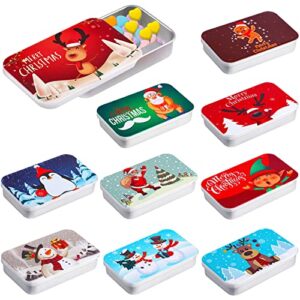 10 pieces christmas mint tins candy poop mint tins gift funny candy metal box stocking stuffers for adults kids teen (cute style)