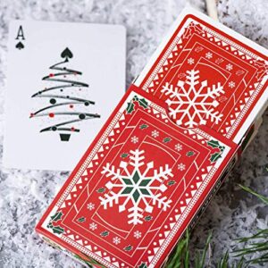 Christmas Playing Cards, Cute Designs for Family Fun with Free Card Game eBook! Great Stocking Stuffer Gift Under 15 Dollars, Premium Poker Card Deck, Bright Colors for Kids & Adults, Standard Size