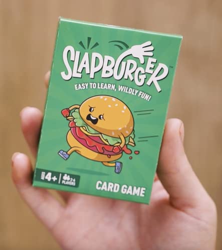 Slapburger - Fun Family Games for Game Night - Playing Card Games for Kids and Adults, Families, Teens, Car Travel, Camping, Party, Stocking Stuffer Gifts - Ages 4 and Up, 2-6 Players, 15 min