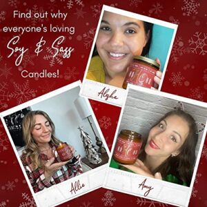 Christmas Candles, Christmas Candle - 'Merry Christmas' Christmas Scented Holiday Candles, w/Pine, Frasier Fir, Cedar I Christmas Tree Candle I Stocking Stuffers for Women I 9oz, 50Hr, USA Made