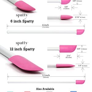 Spatty Daddy Makeup Spatula Set (6 and 12 Inch Pink) Shark Tank Mom Made to Scrape Last Drop of Beauty Products, Foundation, Good Gifts for Women, Teen, Grandma, Mom Stocking Stuffers Under 10 Dollars