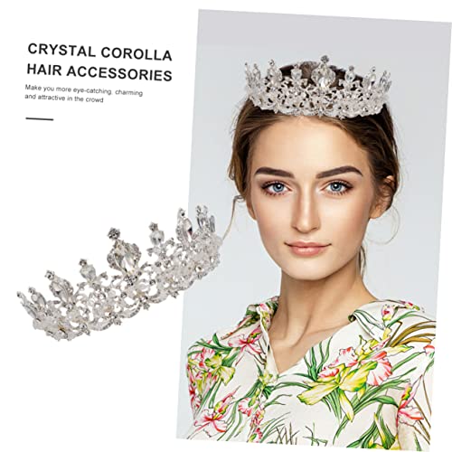 STAHAD Rhinestone Crown Stocking Stuffer Hair Gifts De Alloy Baroque Crystal Headband Tiara Wedding Headpiece Pageant Tiara Party Accessory Rhinestones Wedding Tiara Alloy