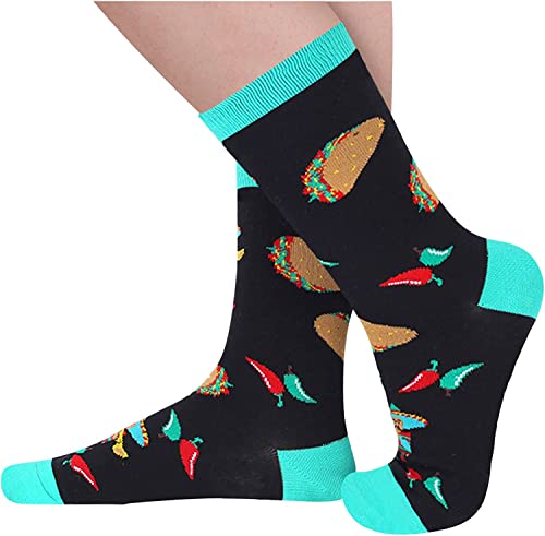 Zmart Funny Taco Socks Mexican Socks for Women, Novelty Taco Gifts Mexican Gifts Teen Girls, Bring Me Tacos Food Socks