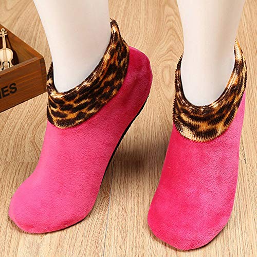 Warm Winter Socks Women, Womens Fuzzy Socks Cozy Soft Fluffy Socks Christmas Gifts Stocking Stuffers for Women Men 1, Hot Pink, One Size