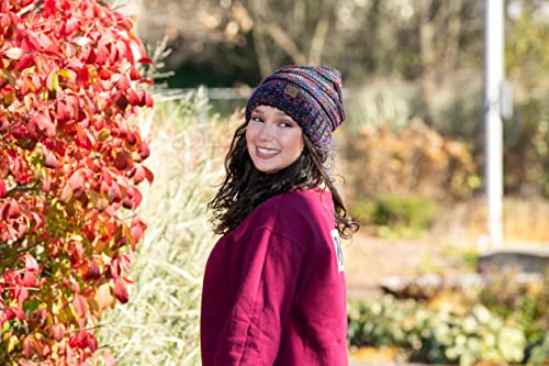 Funky Junque Oversized Slouchy Beanie - Black Kaleidoscope