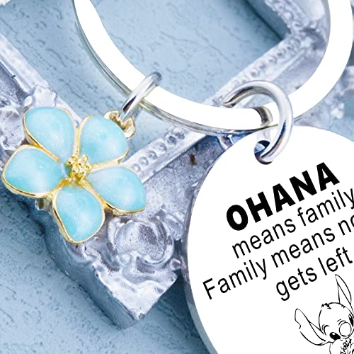 Stitch Gifts for Daughter Son Stich Birthday Gift Ohana Means Family Cute Keychains Gifts for Boys Girls Gift for Best Friend Stocking Stuffers for Teen Cartoon Accessories, Silver