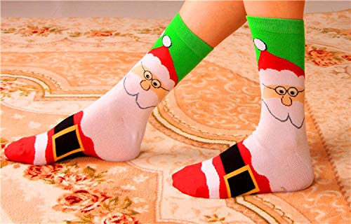 MarJunSep 28 Pairs Women's Christmas Holiday Socks Funny Cotton Xmas Socks Gift Stocking Stuffers for Girls Boys Men