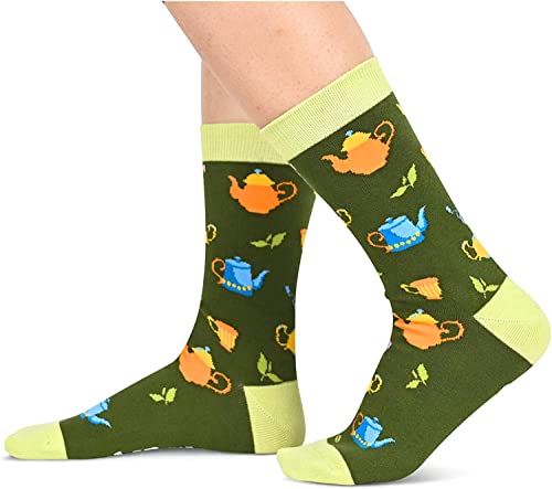 Zmart Funny Socks Silly Socks for Men Women Teens Tea Gifts Tea Socks, Tea Gifts for Tea Lovers Gifts for Tea Drinkers Tea Christmas Gifts Tea Stocking Stuffers