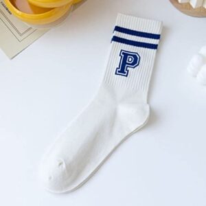 Women's Men Blue Stripes Socks Fashion Pattern Printing Short Socks Ankle Socks for Athletic Socks Women (A, One Size)