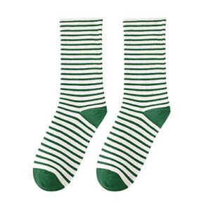 winter women warm stripe socks mid socks cotton retro style fashion sock 36