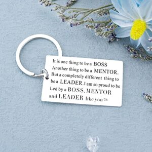 Boss Gifts for Men Lady Women Appreciation Supervisor Mentor Leader White Elephant Keychain Office Stocking Stuffers Christmas Gift Boss, Silver