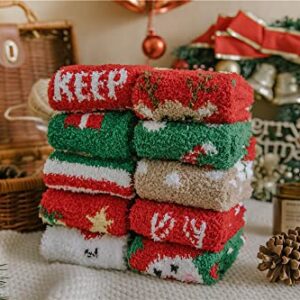 36 Pairs Christmas Fuzzy Socks for Women Men Christmas Gifts Stocking Stuffers Holiday Cozy Fluffy Warm Socks