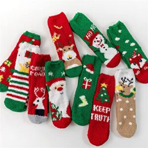 36 Pairs Christmas Fuzzy Socks for Women Men Christmas Gifts Stocking Stuffers Holiday Cozy Fluffy Warm Socks