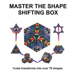 SHASHIBO Shape Shifting Box - Award-Winning, Patented Fidget Cube w/ 36 Rare Earth Magnets - Transforms Into Over 70 Shapes, Download Fun in Motion Toys Mobile App (Artist Series - Confetti)