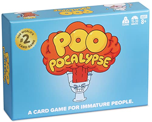 Poo Pocalypse - The Hilarious Card Game for Immature People - Easy and Strategic Family-Friendly Party Game for Adults, Teens & Kids - 2-4 Players