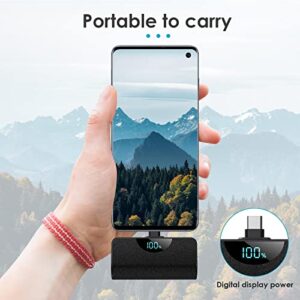 Mini Portable Charger USB-C Power Bank 5200mAh,Ultra Compact LCD Display Battery Pack Backup Charger Compatible with Samsung Galaxy S21/S20/S10/S9,Note 20/10/9,Moto,LG,Google Pixel,Android Phones etc