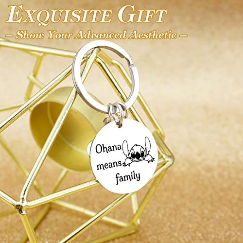 Ibiwe Li lo and sti tch gifts for girls women ohana means family sti tch stuff Womens Stocking Stuffers for Her Teen Girl Cute Keychain