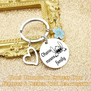 Ibiwe Li lo and sti tch gifts for girls women ohana means family sti tch stuff Womens Stocking Stuffers for Her Teen Girl Cute Keychain