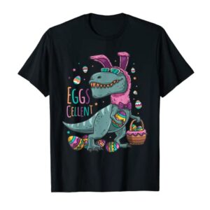 Easter Basket Stuffers T Rex Easter Bunny Eggscellent Easter T-Shirt