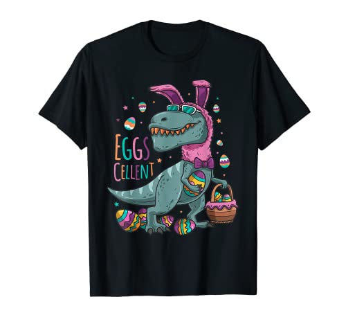 Easter Basket Stuffers T Rex Easter Bunny Eggscellent Easter T-Shirt