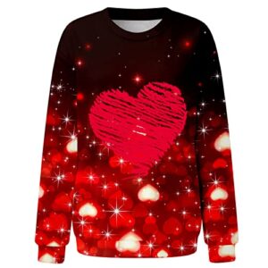 Women's Valentines Tops New Years Eve. Women's Tops Stocking Stuffers for Teens Womens Gifts for Christmas Red