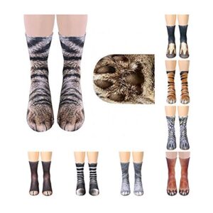 YIIHUD Funny Crazy Animal Paws Socks Novelty 3D Animal Socks Gag Christmas Gifts stocking stuffers for adults Men Women Teen