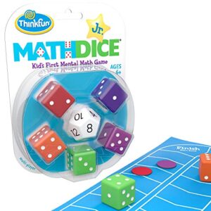 think fun math dice junior game for boys and girls age 6 and up – teachers favorite and toy of the year nominee