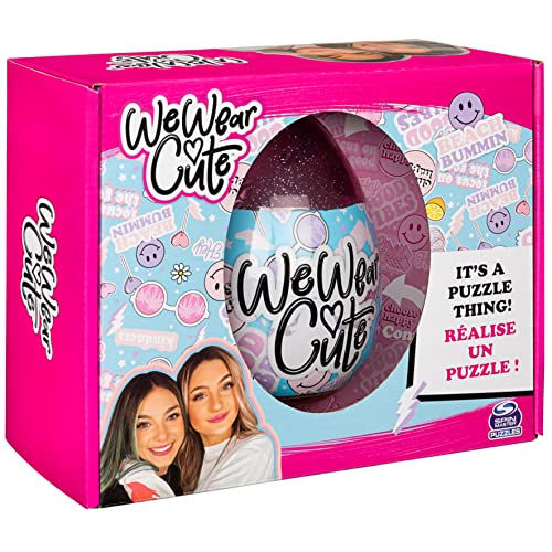 We Wear Cute, 100-Piece Surprise Puzzle in Egg Easter Basket Stuffer with Tik Tok YouTube Stickers, For Kids & Teens Ages 8 and up