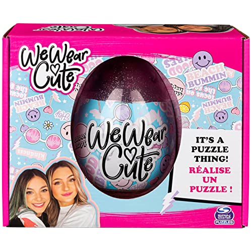 We Wear Cute, 100-Piece Surprise Puzzle in Egg Easter Basket Stuffer with Tik Tok YouTube Stickers, For Kids & Teens Ages 8 and up