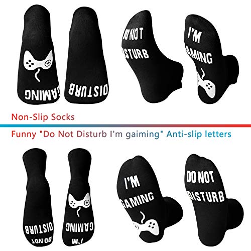 Do Not Disturb I'm Gaming Socks, Gifts for Teenage Boys, Gaming Socks Novelty Birthday Gifts Ideas for Teen Boys Mens Gamer Kids Sons Husbands Dad Father