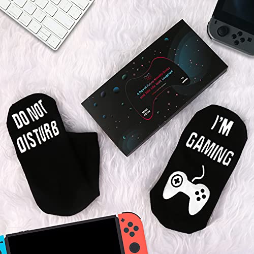 Do Not Disturb I'm Gaming Socks, Gifts for Teenage Boys, Gaming Socks Novelty Birthday Gifts Ideas for Teen Boys Mens Gamer Kids Sons Husbands Dad Father