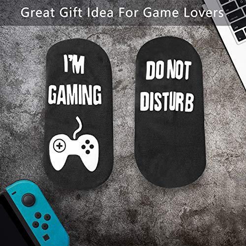 Do Not Disturb I'm Gaming Socks, Gifts for Teenage Boys, Gaming Socks Novelty Birthday Gifts Ideas for Teen Boys Mens Gamer Kids Sons Husbands Dad Father