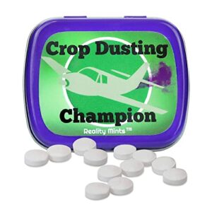 Crop Dusting Champion Mints – Gifts for Friends Weird Stocking Stuffers for Teens Novelty Gifts Peppermint Mints - Funny Dad Gifts White Elephant Ideas Secret Santa Father’s Day