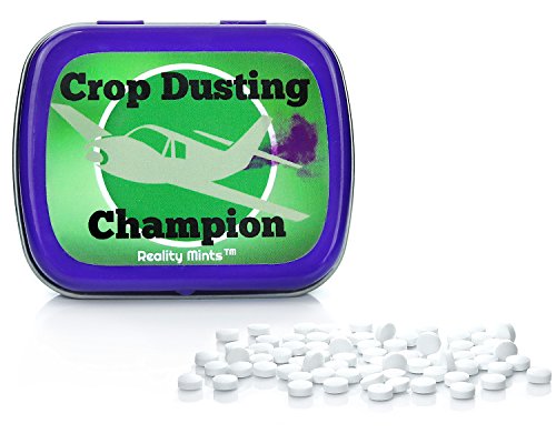 Crop Dusting Champion Mints – Gifts for Friends Weird Stocking Stuffers for Teens Novelty Gifts Peppermint Mints - Funny Dad Gifts White Elephant Ideas Secret Santa Father’s Day