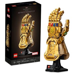 lego marvel infinity gauntlet set 76191, collectible thanos glove with infinity stones, collectible avengers gift for men, women, him, her, model kits for adults to build