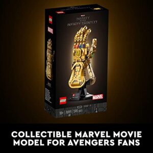 LEGO Marvel Infinity Gauntlet Set 76191, Collectible Thanos Glove with Infinity Stones, Collectible Avengers Gift for Men, Women, Him, Her, Model Kits for Adults to Build