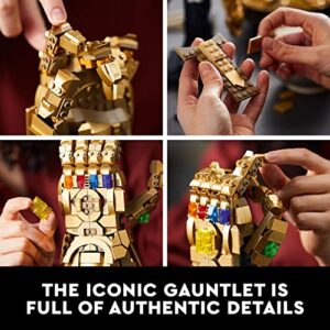 LEGO Marvel Infinity Gauntlet Set 76191, Collectible Thanos Glove with Infinity Stones, Collectible Avengers Gift for Men, Women, Him, Her, Model Kits for Adults to Build