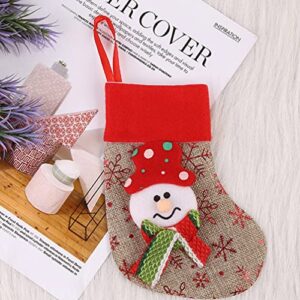 Amosfun Old Men Gifts 12pcs Christmas Stockings Cloth Bag Christmas Hanging Socks Christmas Tree Decorations for Party Kids Teens Stocking Stuffer