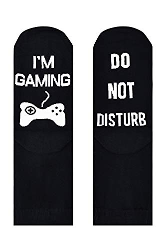 ITACH Do Not Disturb Im Gaming Socks for Men Teen Boys - Gamer Socks for Sons Husbands Dad | Stocking Stuffers for Teen Boys