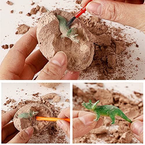 Dino Eggs Dig Kit, 12 Pack Dinosaur Eggs Excavation Science Experiments Kits for Kids 4-12, Easter Basket / Stocking Stuffers, Toys for 3+ 4 5 6 7 8 9 10 Year Old Boys Girl